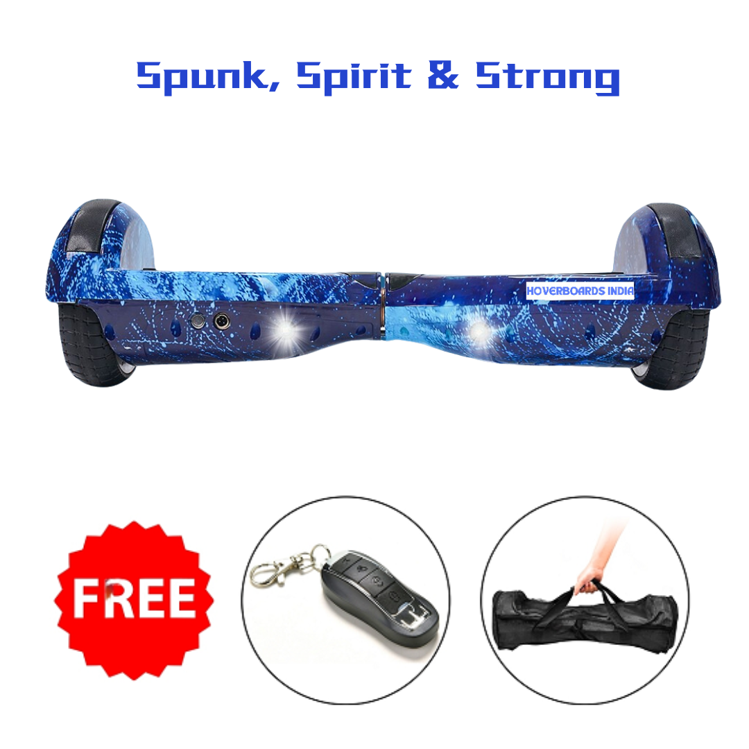 Hoverboards India T6 - 6.5", LED Wheels, Remote, Milkyway