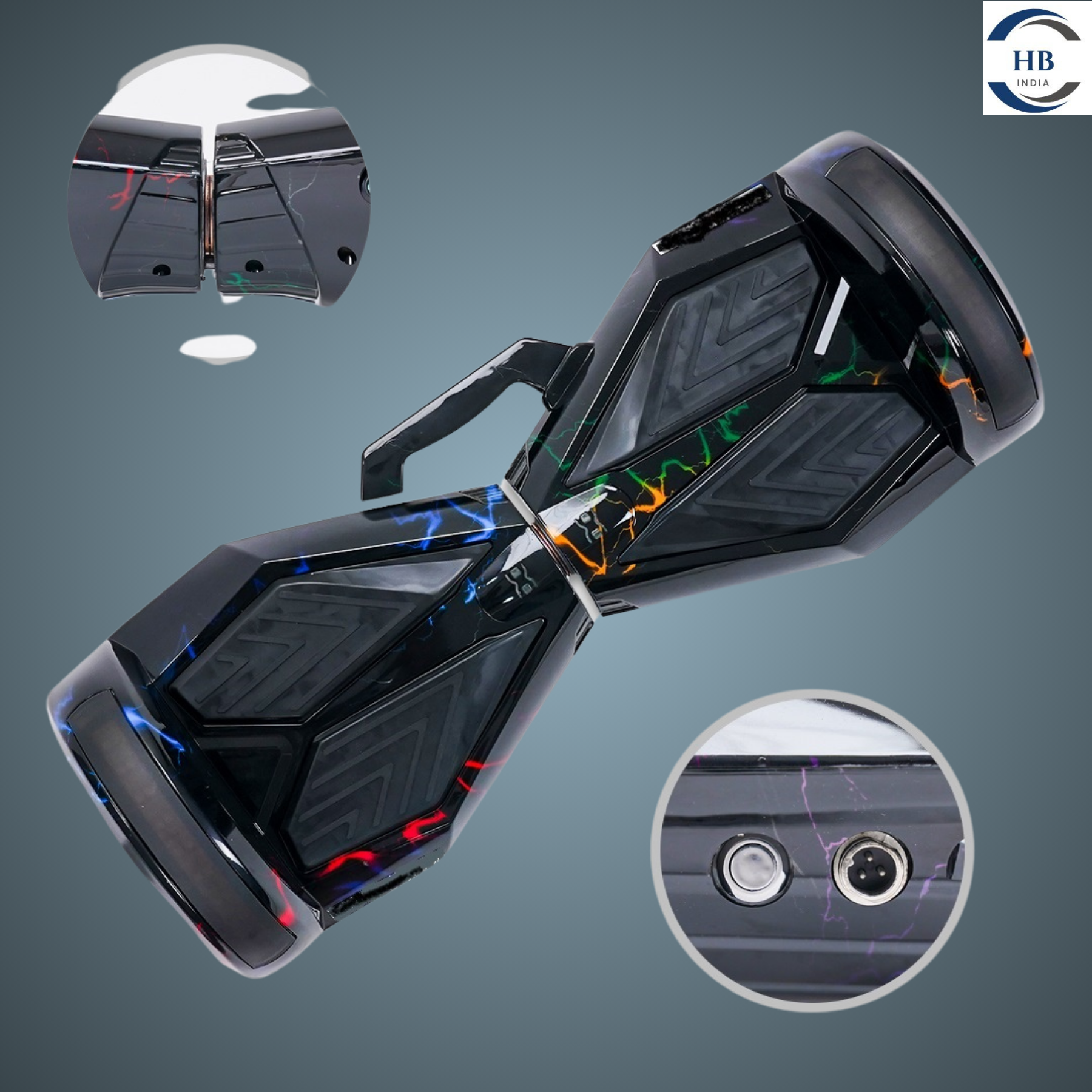 T8+ Thunder Hoverboard With Music, Bluetooth & Remote (Ferrari Design)