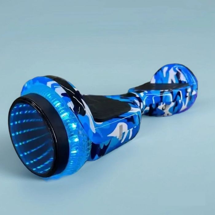 Infinity LED Lights Hoverboard-Blue Military with Bluetooth, Music